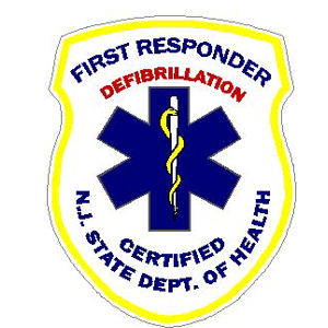 New Jersey First Responder Defib - Sticker at Sticker Shoppe