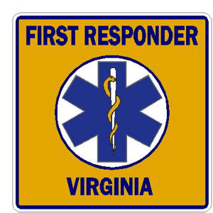 Virginia First Responder Vinyl Sticker at Sticker Shoppe