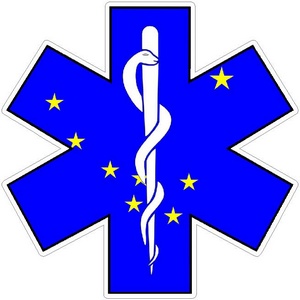 State of Alaska Star of Life Vinyl Sticker at Sticker Shoppe