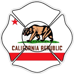 State of California Maltese Cross - Decal at Sticker Shoppe