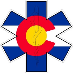 State of Colorado Star of Life Vinyl Sticker at Sticker Shoppe