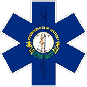 State of Kentucky Star of Life - Decal at Sticker Shoppe