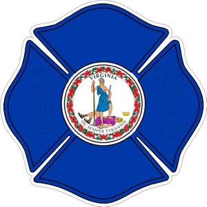 State of Virginia Maltese Cross - Decal at Sticker Shoppe