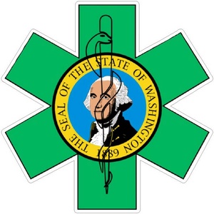 State of Washington Star of Life - Decal at Sticker Shoppe
