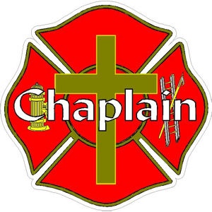 Chaplain Firefighter With Cross Maltese - Vinyl Sticker at Sticker Shoppe