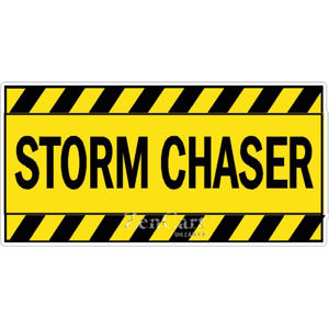 Storm Chaser - Caution Sticker at Sticker Shoppe