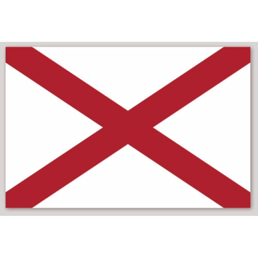 State Of Alabama - Vinyl Flag Sticker at Sticker Shoppe