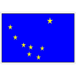 State Of Alaska - Vinyl Flag Sticker at Sticker Shoppe