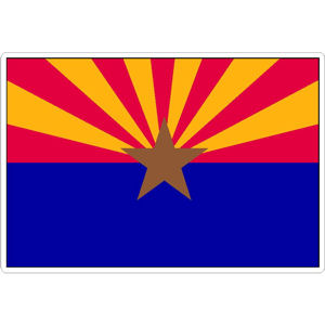 State Of Arizona - Vinyl Flag Sticker at Sticker Shoppe