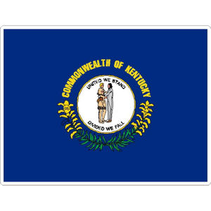 State Of Kentucky - Vinyl Flag Sticker at Sticker Shoppe