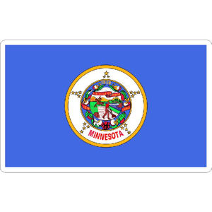 State Of Minnesota - Vinyl Flag Sticker at Sticker Shoppe
