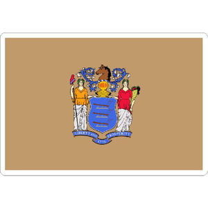 State Of New Jersey - Vinyl Flag Sticker at Sticker Shoppe