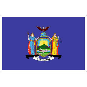State Of New York - Vinyl Flag Sticker at Sticker Shoppe
