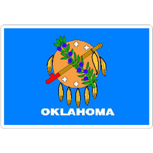 State Of Oklahoma - Vinyl Flag Sticker at Sticker Shoppe