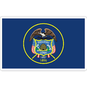 State Of Utah - Vinyl Flag Sticker at Sticker Shoppe