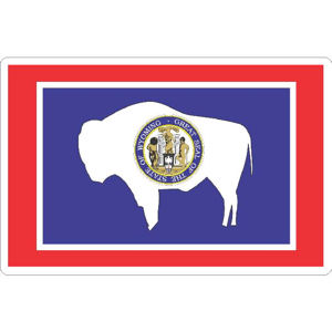 State Of Wyoming - Vinyl Flag Sticker at Sticker Shoppe
