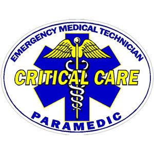 CCEMT-P Critical Care EMT Paramedic - Oval Decal at Sticker Shoppe
