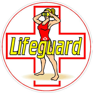 Female Lifeguard - Decal at Sticker Shoppe