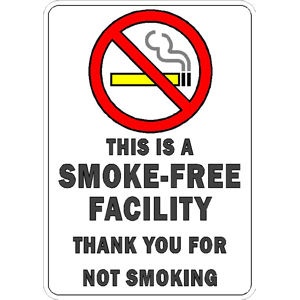 This Is A Smoke Free Facility Vinyl Sticker at Sticker Shoppe