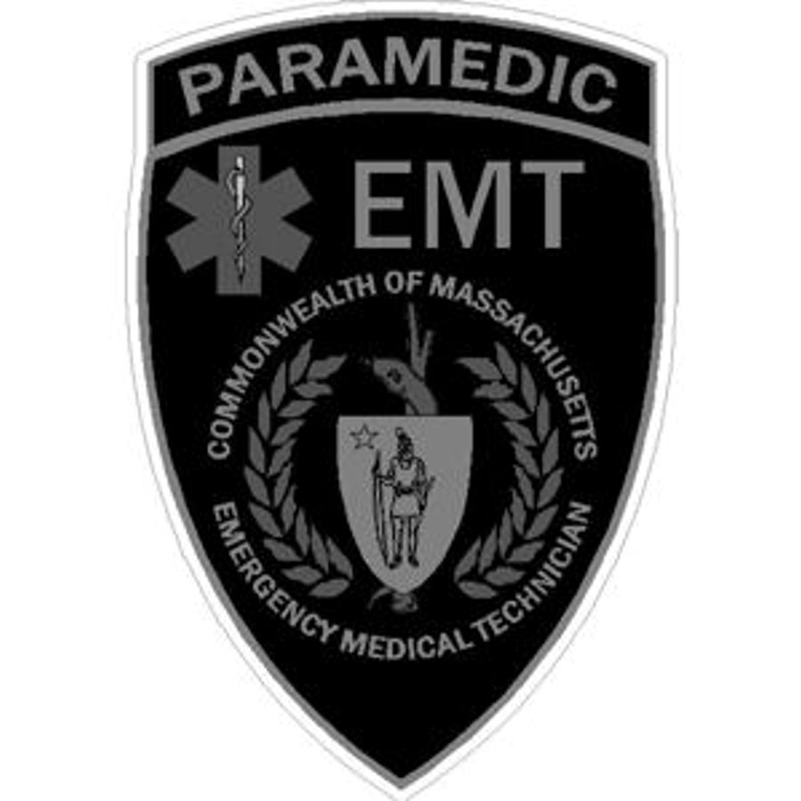 Subdued Massachusetts EMT Paramedic Vinyl Sticker at Sticker Shoppe