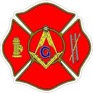 Masonic Square and Compass Maltese Cross - Decal at Sticker Shoppe