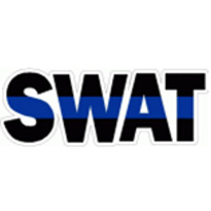 SWAT Thin Blue Line Vinyl Sticker at Sticker Shoppe