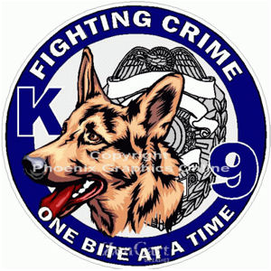 Police K-9 Fighting Crime One Bite At A Time - Decal at Sticker Shoppe