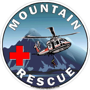 Mountain Rescue Helicopter - Sticker at Sticker Shoppe