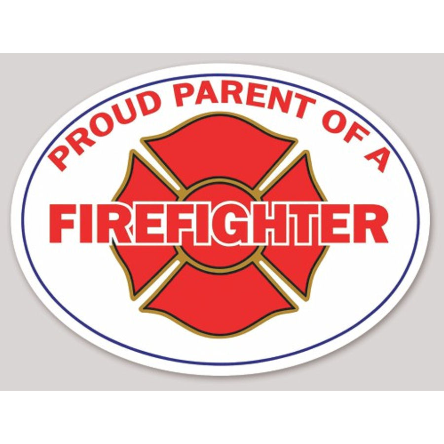 Proud Parent Of A Firefighter - Decal at Sticker Shoppe