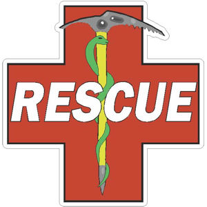 Mountain Rescue Cross - Decal at Sticker Shoppe