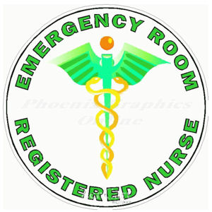 Emergency Room Registered Nurse - Decal at Sticker Shoppe