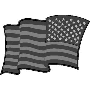 Waving Reverse American Flag