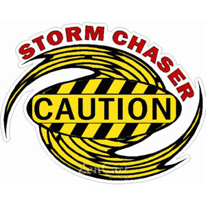 CAUTION Storm Chaser - Sticker at Sticker Shoppe