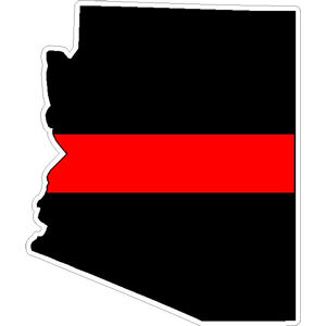 State of Arizona Thin Red Line - Decal at Sticker Shoppe