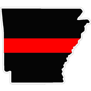 State of Arkansas Thin Red Line - Decal at Sticker Shoppe