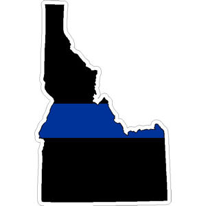 State of Idaho Thin Blue Line - Decal at Sticker Shoppe