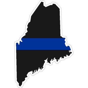 State of Maine Thin Blue Line - Decal at Sticker Shoppe