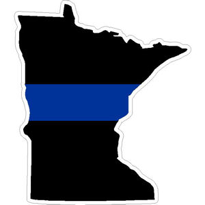 State of Minnesota Thin Blue Line - Decal at Sticker Shoppe