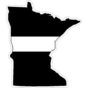 State of Minnesota Thin White Line - Decal at Sticker Shoppe