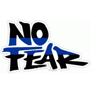 No Fear Thin Blue Line - Decal at Sticker Shoppe