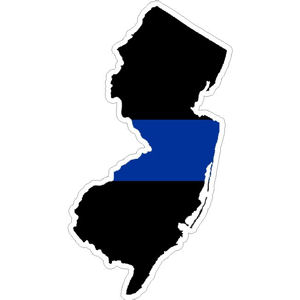 State of New Jersey Thin Blue Line - Decal at Sticker Shoppe