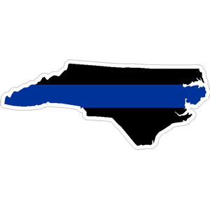 State of North Carolina Thin Blue Line - Decal at Sticker Shoppe