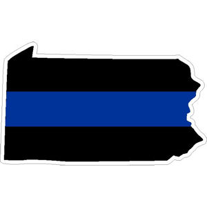 State of Pennsylvania Thin Blue Line - Decal at Sticker Shoppe