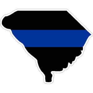 State of South Carolina Thin Blue Line - Decal at Sticker Shoppe
