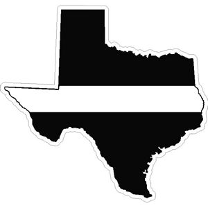 State of Texas Thin White Line - Decal at Sticker Shoppe
