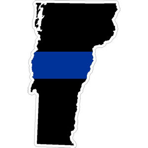 State of Vermont Thin Blue Line - Decal at Sticker Shoppe