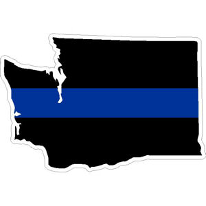 State of Washington Thin Blue Line - Decal at Sticker Shoppe