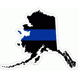 State of Alaska Thin Blue Line - Decal at Sticker Shoppe