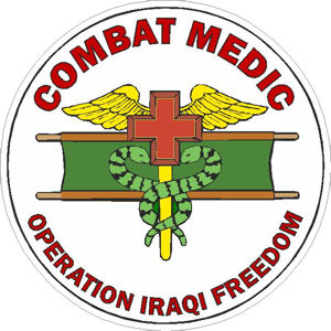 Combat Medic Operation Iraqi Freedom Vinyl Sticker at Sticker Shoppe