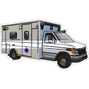 Ambulance Thin White Line - Decal at Sticker Shoppe